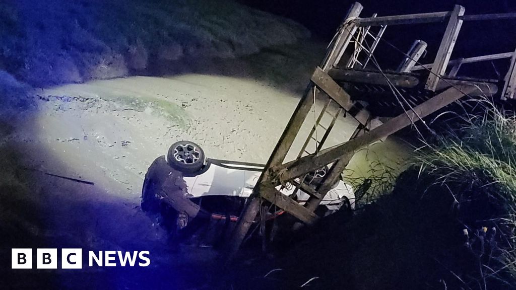 Driver rescued after car crashes into Skippool Creek