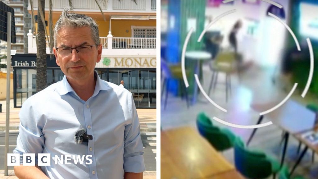 BBC reports from scene of gangland shooting in Spanish bar - BBC News