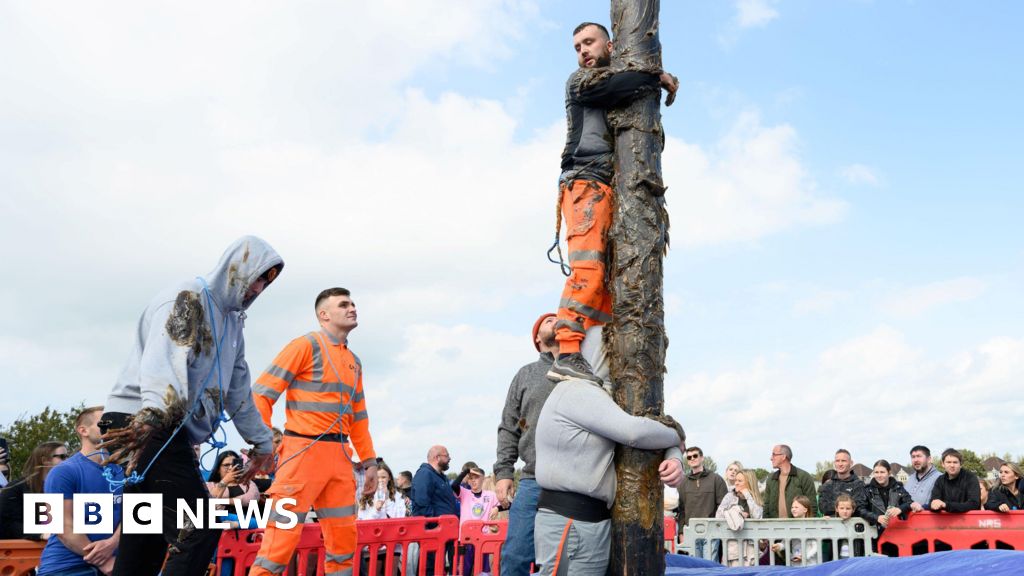 A greasy pole, ham and barbed wire - Irvine's unique challenge