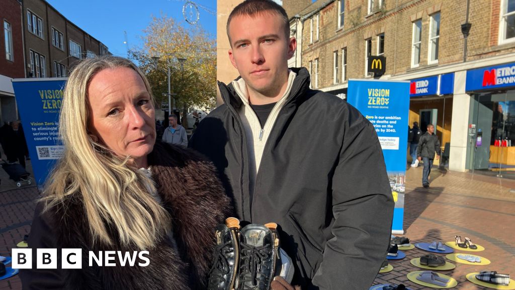 Chelmsford road safety display sees families lay out shoes