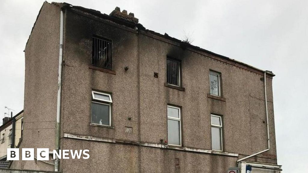 Child and teen arrested over fire at Barrow derelict building - BBC News