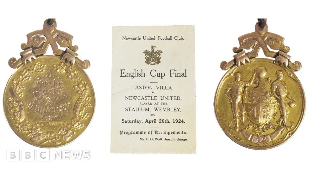 Century-old Newcastle United FA Cup winner's medal sells for £10k - BBC ...