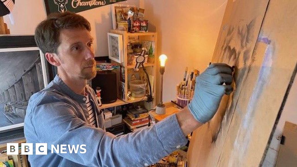 Coal mine drawings on display in new Cannock art exhibition - BBC News