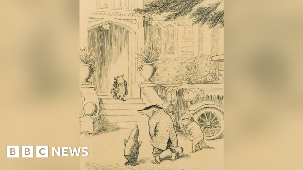 Wind in the Willows original drawing goes for £33k - BBC News