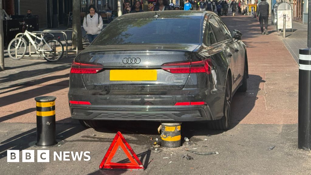 Six cars hit by Leicester's new rising bollards in two weeks