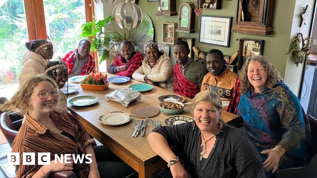 Maasai group joins ceremony to bless Fenland field - BBC News
