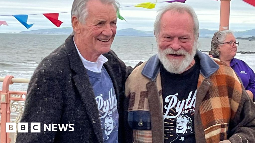 Terry Jones: Monty Python stars Palin and Gilliam lead Colwyn Bay ...