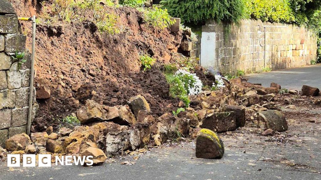 Darley Abbey road remains closed after wall collapse