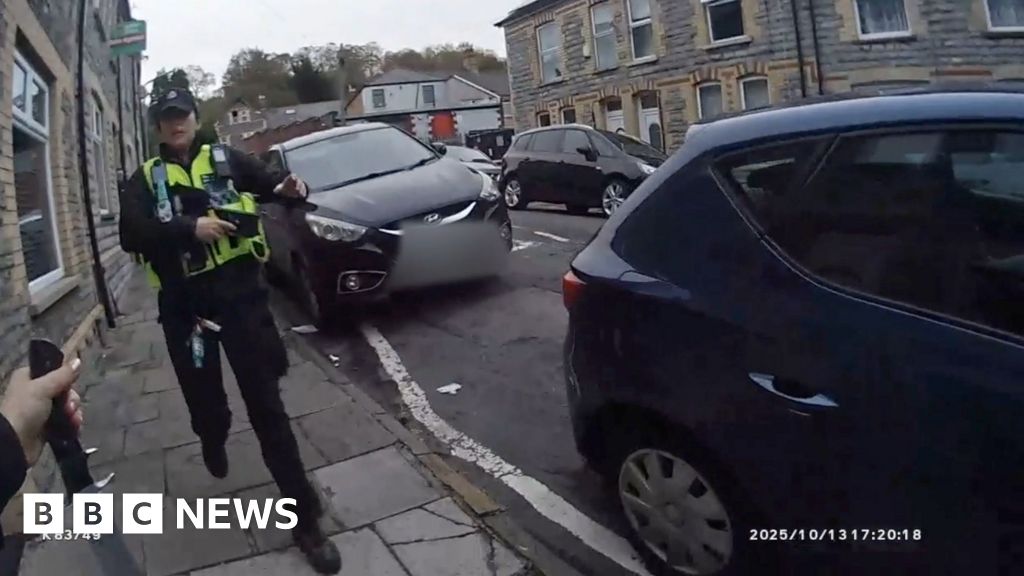 Barry teenager with a knife tackled by police before running off - BBC News
