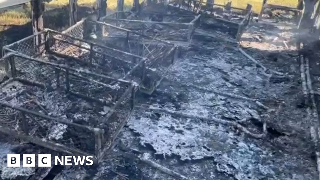 Ratby: Youth football club's equipment destroyed in fire - BBC News
