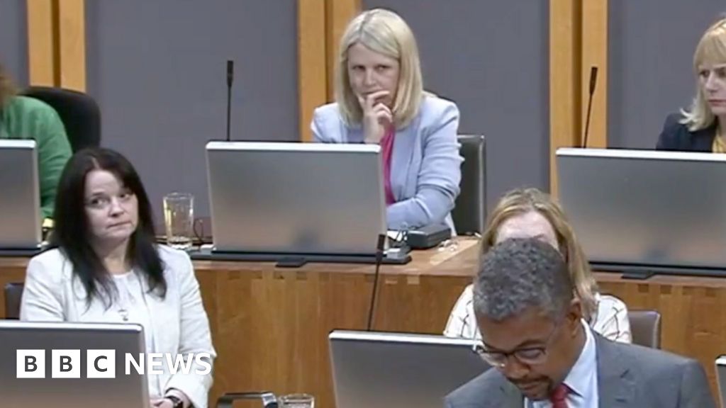 Hannah Blythyn shakes head as Vaughan Gething defends sacking - BBC News