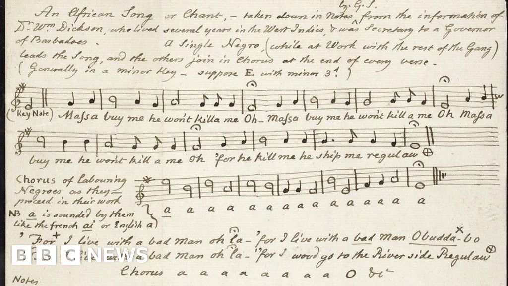 Gloucester Cathedral: Rare slave song manuscript to go on display - BBC ...