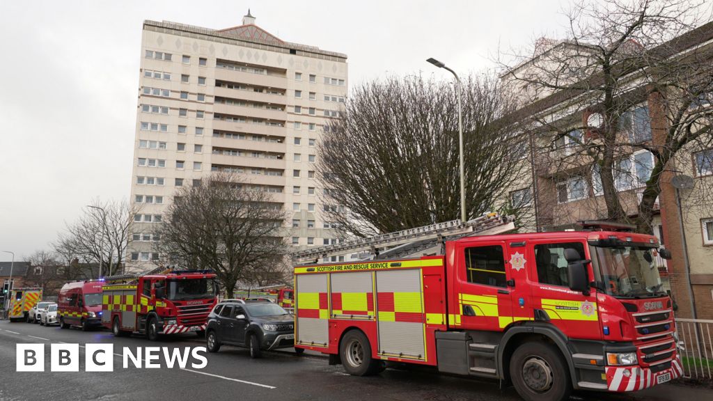 Man arrested after two people injured in Coatbridge tower block fire ...