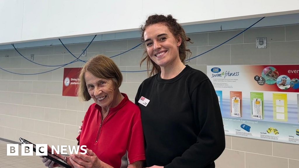 Swimming teacher, 84, says age is just a number - BBC News