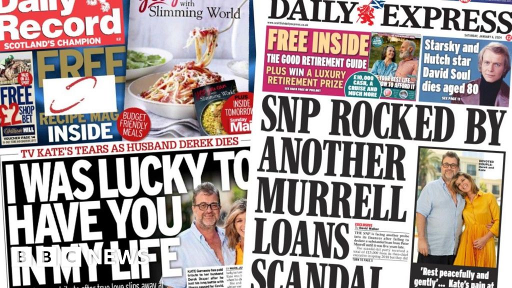 Scotland's papers: Derek Draper tribute and SNP face Murrell loans ...