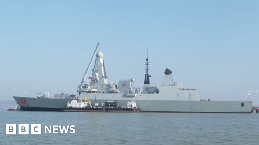 HMS Dragon gets ready to depart for Cyprus - BBC News