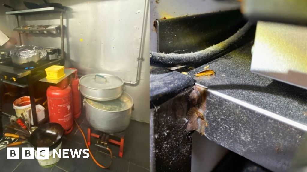 Reading: Cockroaches and explosive gas found in restaurants - BBC News