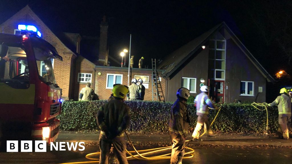 Otley Primary School fire: Seven crews tackled Suffolk blaze - BBC News