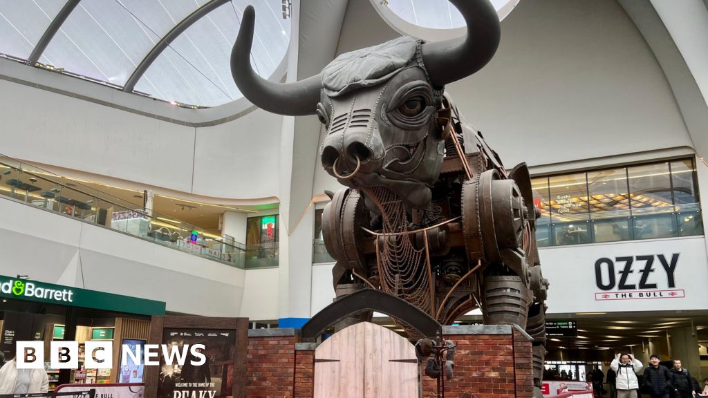 Birmingham's Ozzy the bull transformed into Peaky Blinder