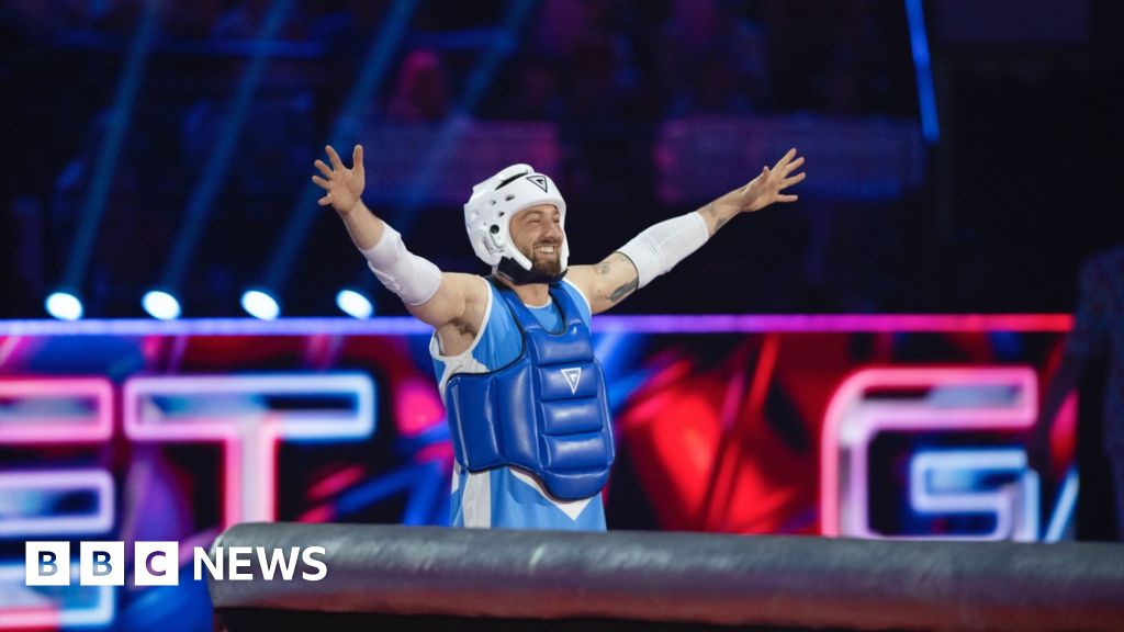 Sam Thompson’s Gladiator name is iconic - BBC News