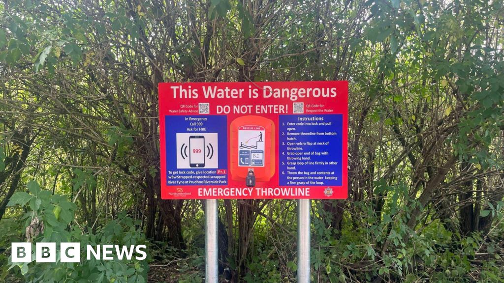 Throw bags installed by River Tyne in Prudhoe near to where boys ...