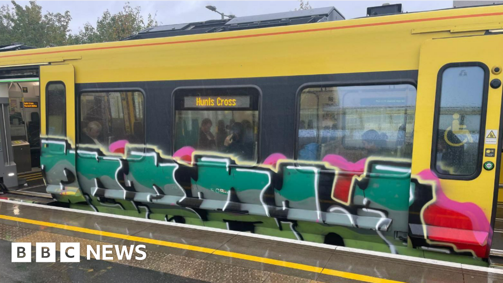 Merseyside mayor 'seething' over train graffiti