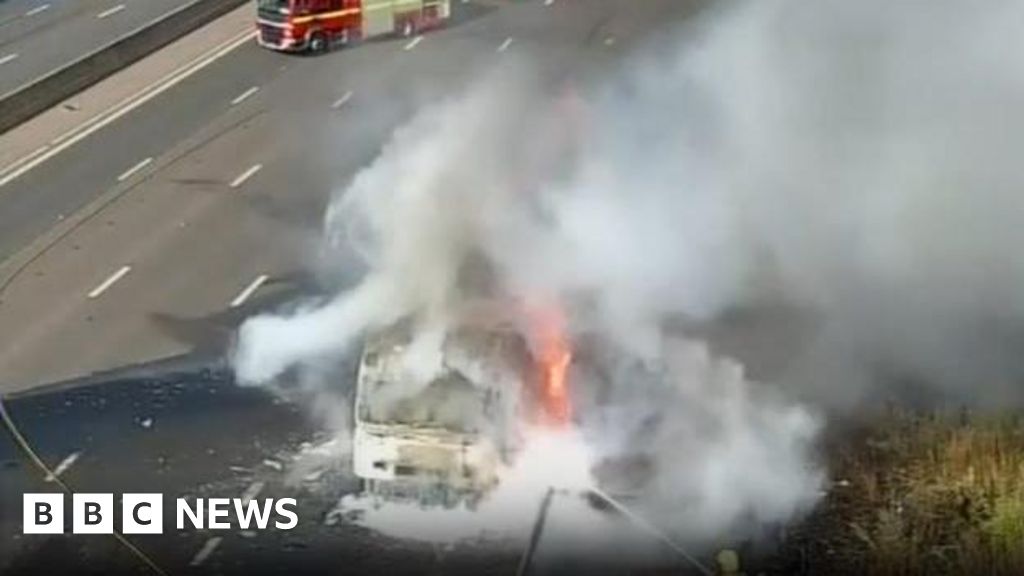 M6 reopens after five-hour closure for lorry fire