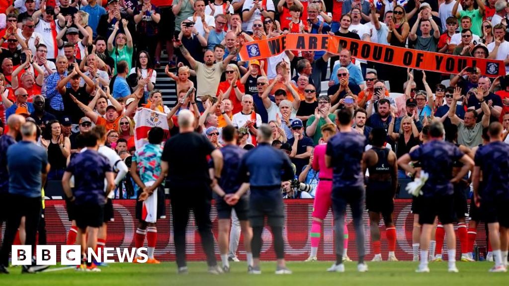We'll be back up next year - Luton Town fans - BBC News