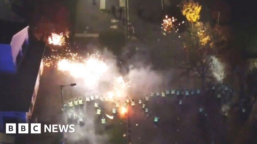 Police officers plan legal claim after Bonfire Night attack - BBC News