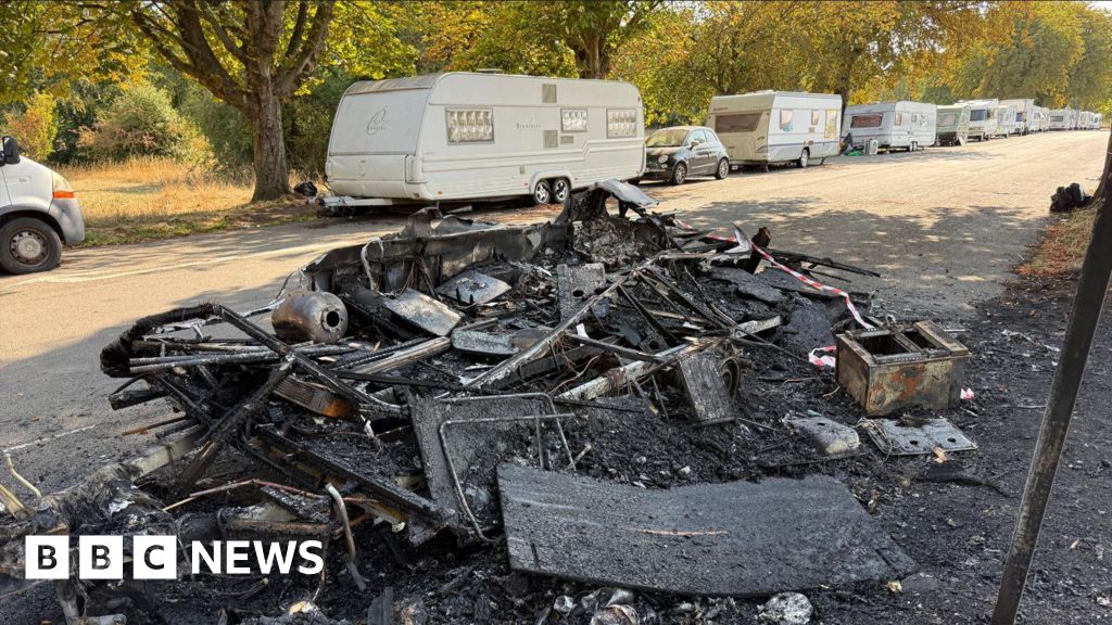 Caravan destroyed in arson attack on the Downs in Bristol