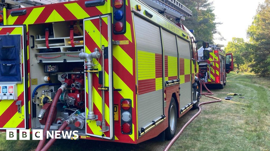 Undergrowth near Santon Downham 'well alight' in forest fire
