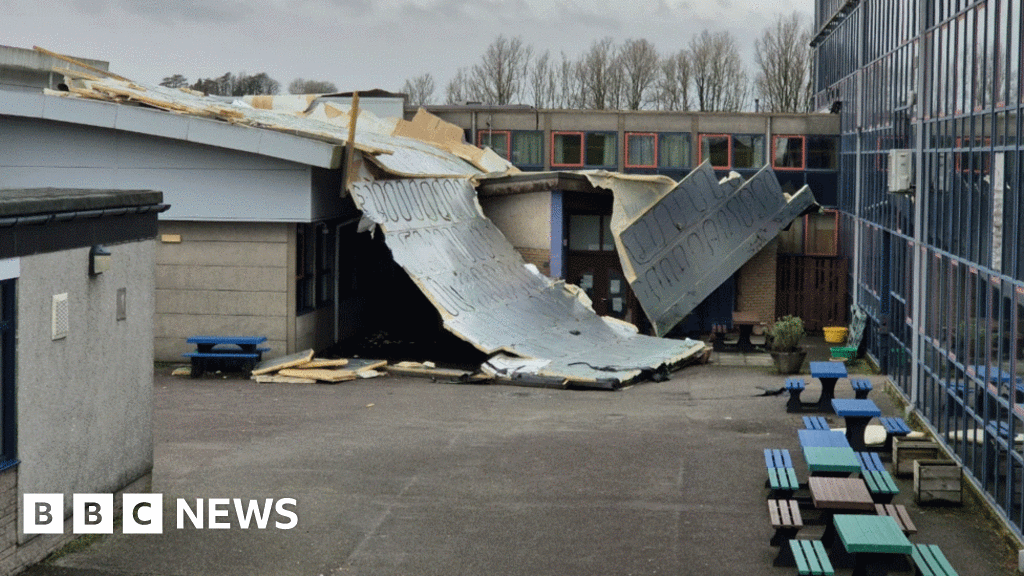 Repair options studied after Castle Douglas school roof blown off