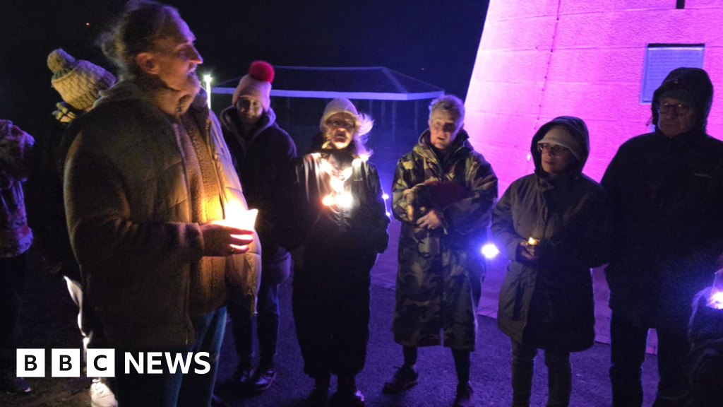 Claire Chick's partner holds Plymouth vigil