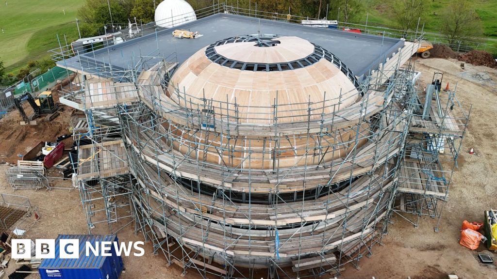 Sherwood Observatory: New pictures show construction of planetarium ...