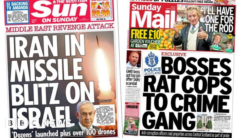 Scotland's papers: Iran missile attack and police crime leak