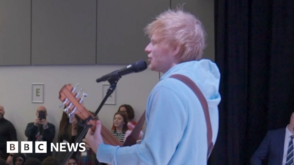 Watch: Ed Sheeran performance surprises Fitzalan High School students ...