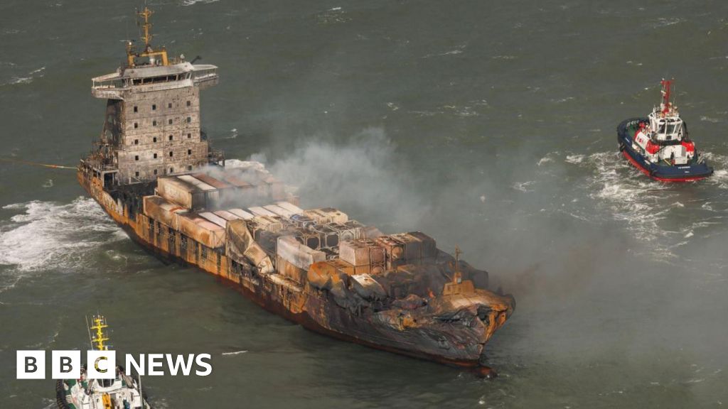 North Sea tanker crash explosion shown in court