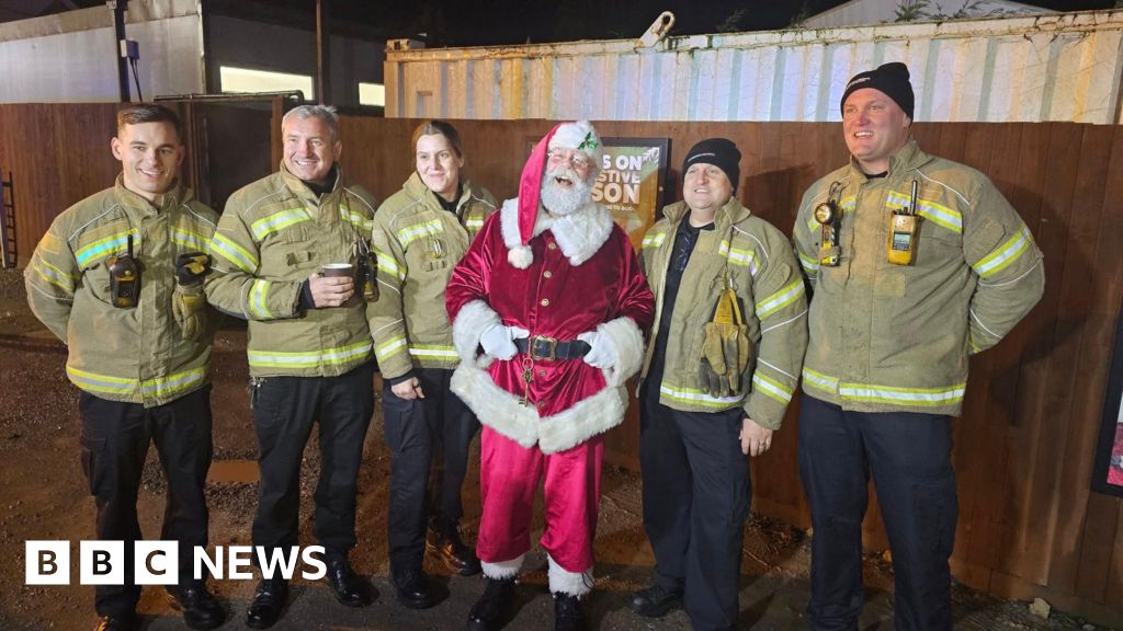Coventry fire trucks filled with gifts for children in hospital