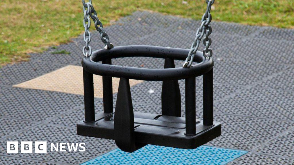 Woman stuck in Telford child's swing cut free by firefighters - BBC News