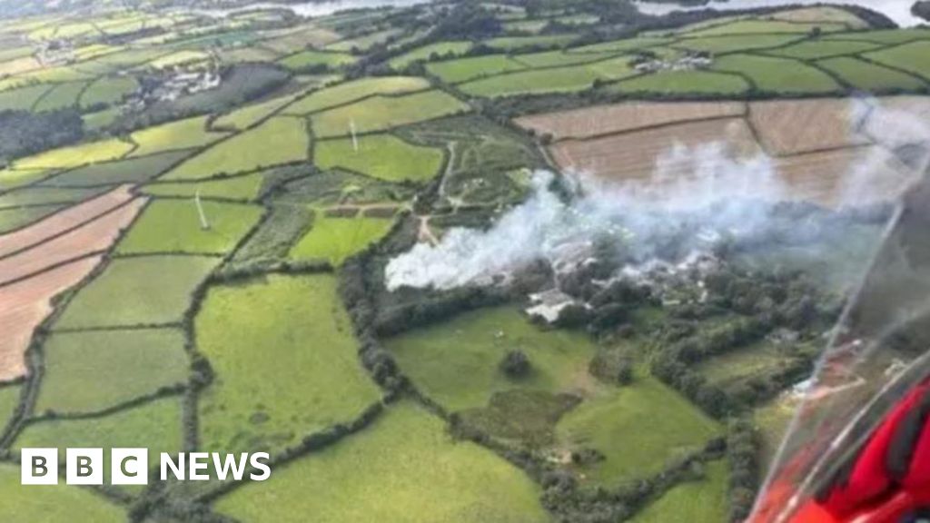 Cornwall compost fire still burning after more than a week
