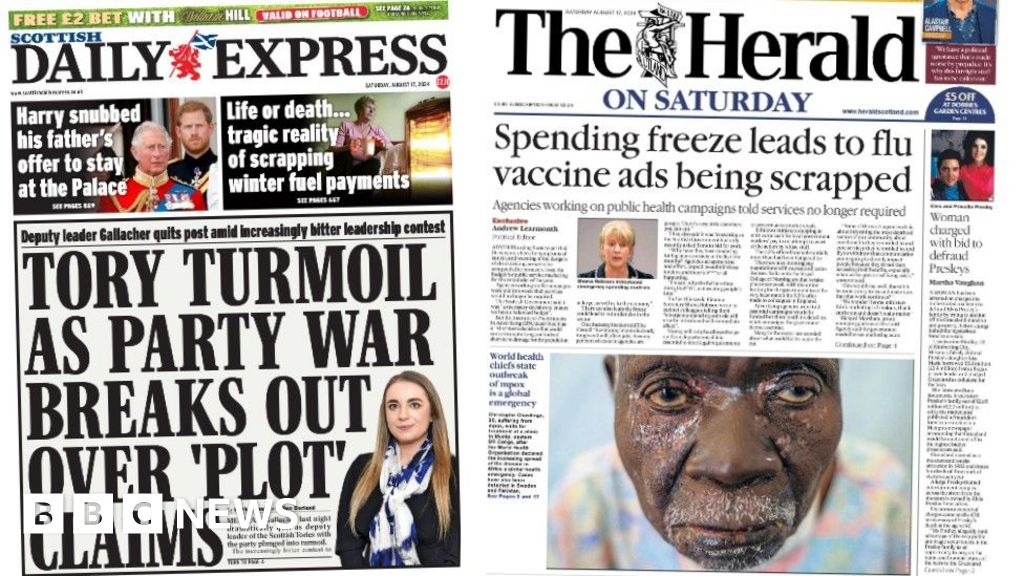 Scotland's papers: Tory leadership 'turmoil' and flu jab ads axed