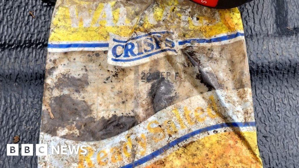 Loughborough: Crisp packet from 1990 found at nature reserve