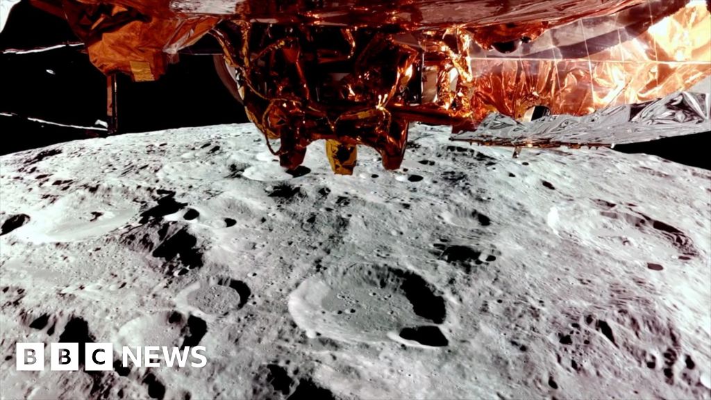 Marvellous views of Moon captured by private lunar lander - BBC News