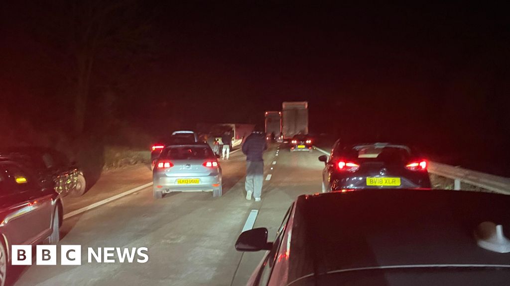 Multi-vehicle crash on M54 as lorry goes through barrier