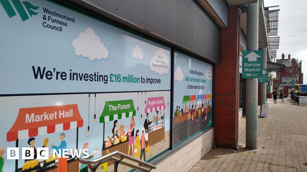 Barrow Market's final trading day before two-year move - BBC News