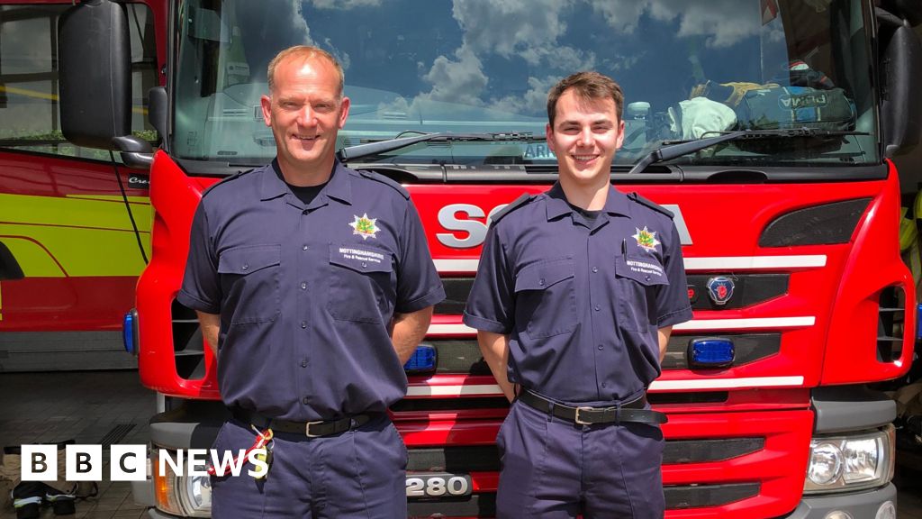 Firefighters still using one of Nottinghamshire's last drop pole - BBC News