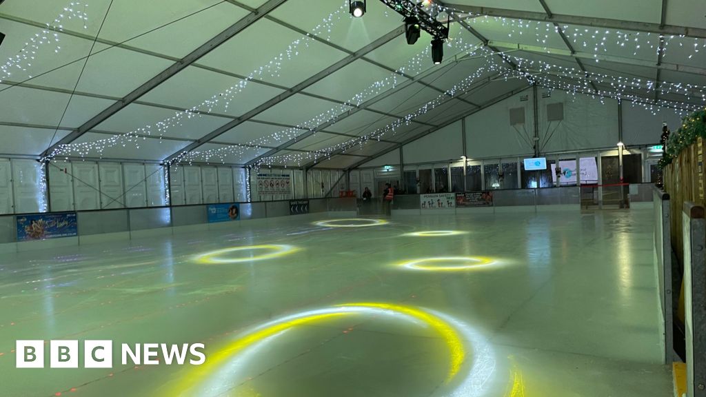 Leicester's ice rink returns with 20,000 lights buried in it