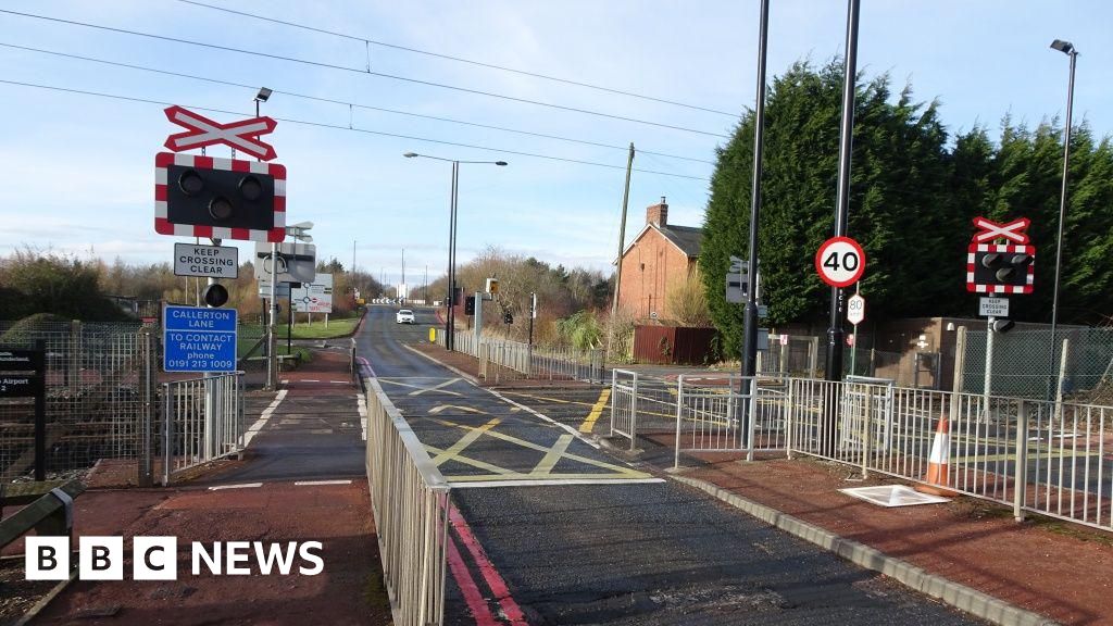 Newcastle Callerton Parkway level crossing crash delays Metro services
