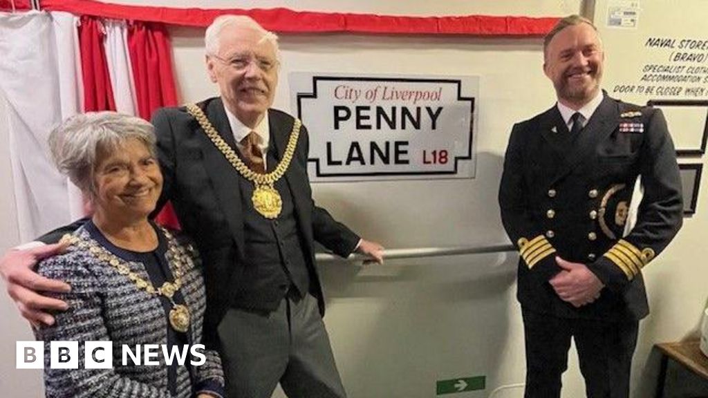 Largest warship now has own Penny Lane below deck