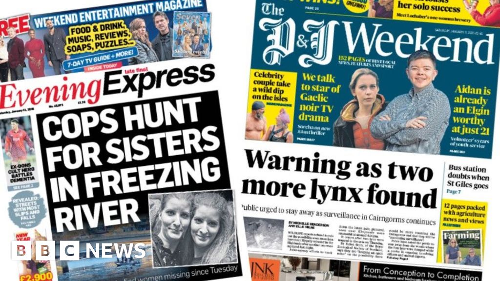 Scotland's papers: Missing sisters search and lynx warning